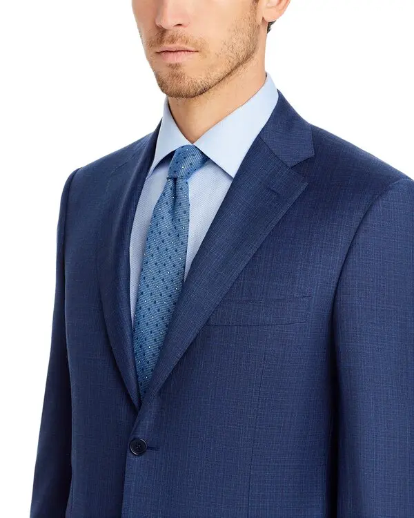 Canali Siena Screenweave Solid Regular Fit Suit - Navy
