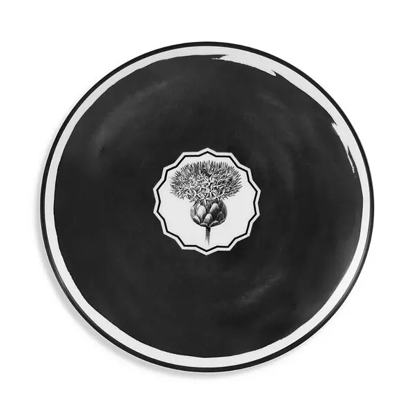 VISTA ALEGRE Herbariae Christian Lacroix Dessert Plate - Black
