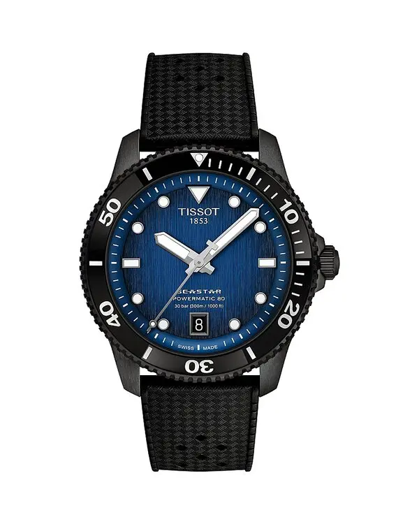 TISSOT Seastar 1000 Powermatic 80 Watch - Blue/black