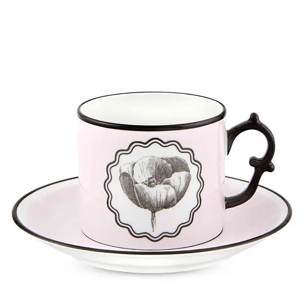VISTA ALEGRE Herbariae Christian Lacroix Teacup And Saucer - Pink