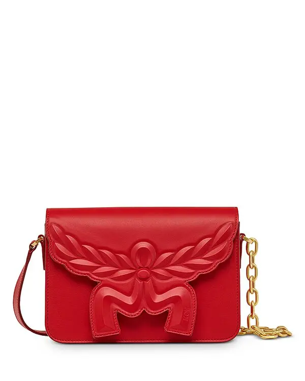 Mcm Himmel Maxi Honors Small Leather Crossbody - Candy Red