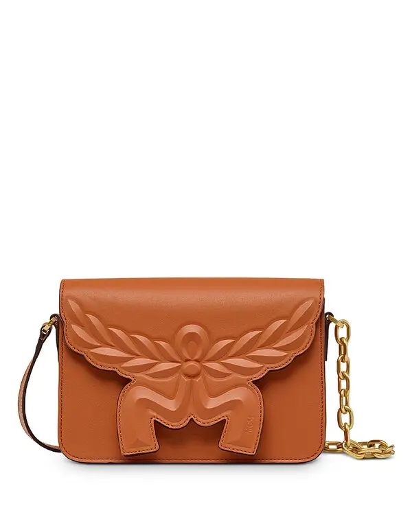 Mcm Himmel Maxi Honors Small Leather Crossbody - Terracotta