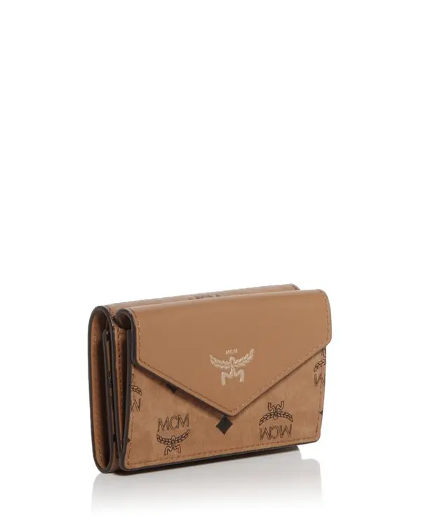 Mcm Aren Visetos Trifold Wallet