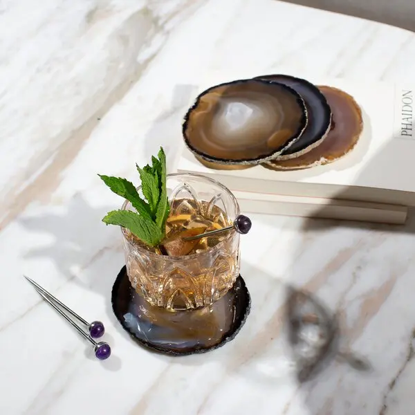 ANNA NEW YORK Pedra Gemstone Coasters, Set Of 4