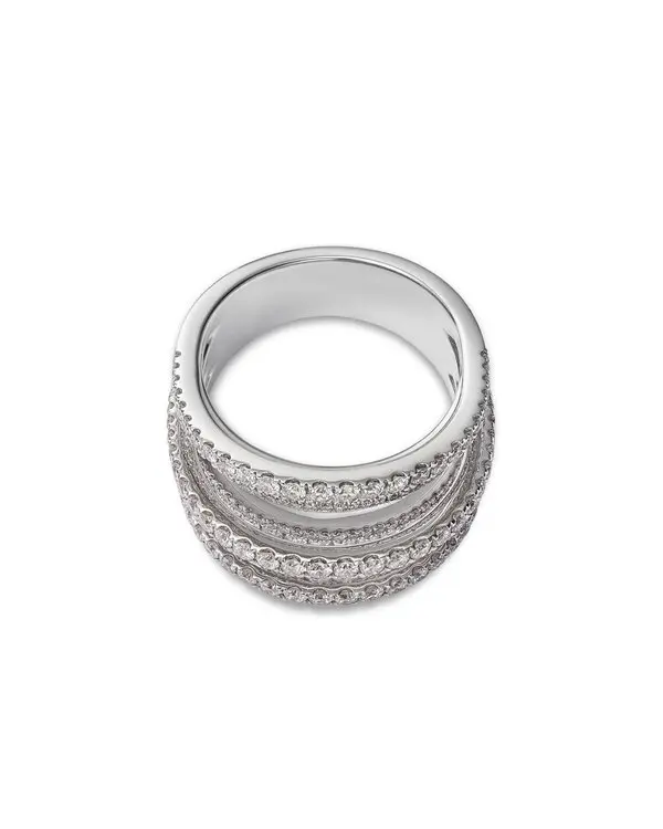Bloomingdale'S Diamond Multi-row Statement Ring In 14k Gold - White
