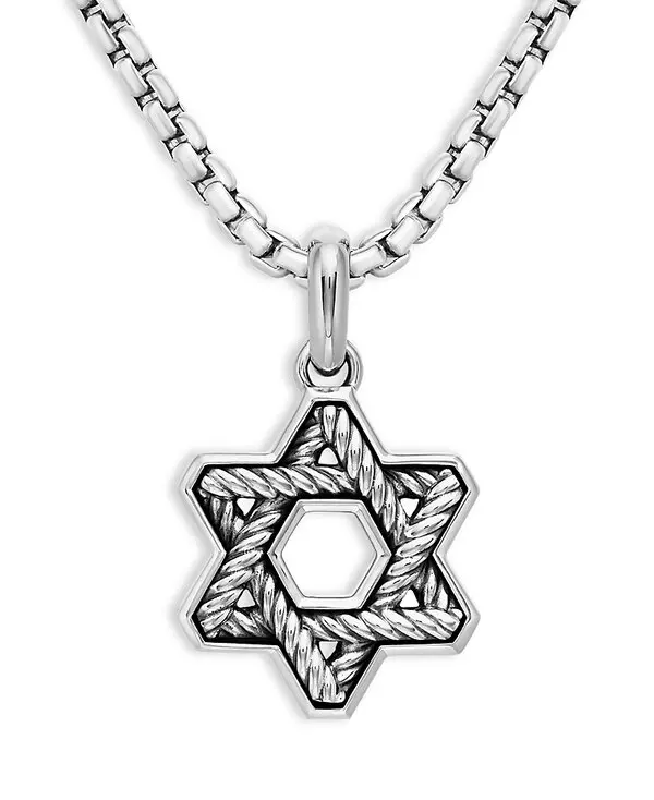 David Yurman Star Of David Pendant - Black/silver