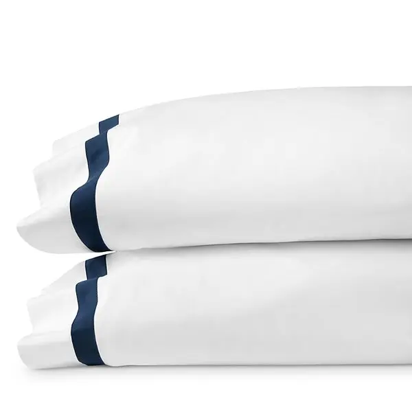 SFERRA Estate Pillowcase Set, King - White/navy