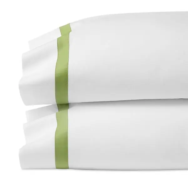 SFERRA Estate Pillowcase Set, Standard - White/apple