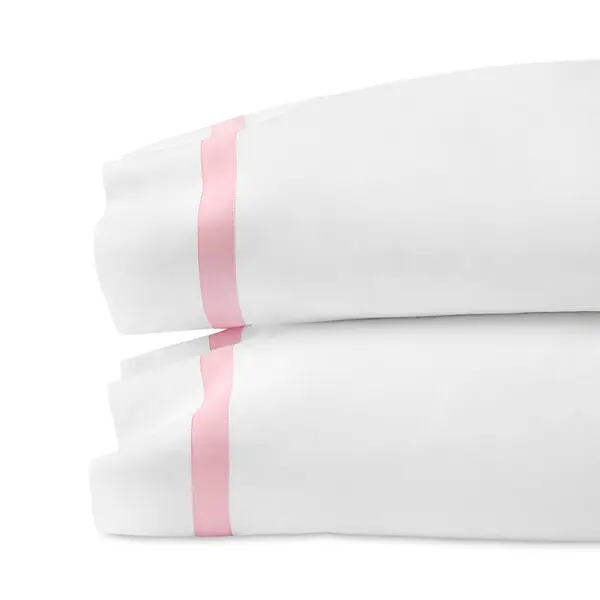 SFERRA Estate Pillowcase Set, Standard - White/carnation