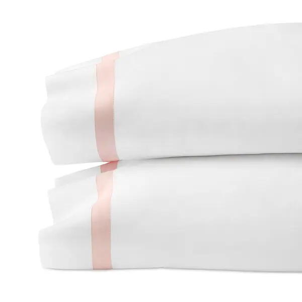 SFERRA Estate Pillowcase Set, Standard - White/petal