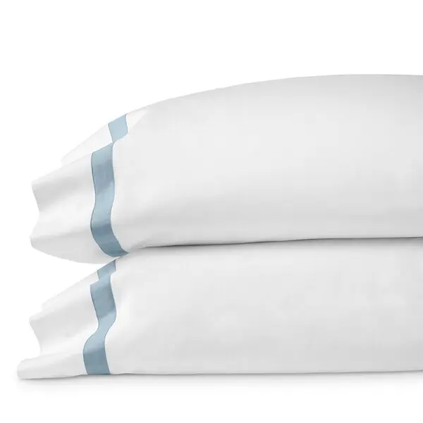 SFERRA Estate Pillowcase Set, Standard - White/sea