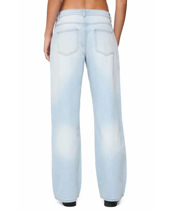 EDIKTED Magda Low Rise Jeans - Light-blue