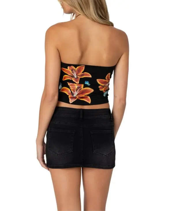 EDIKTED Tigerlily Tube Top - Black