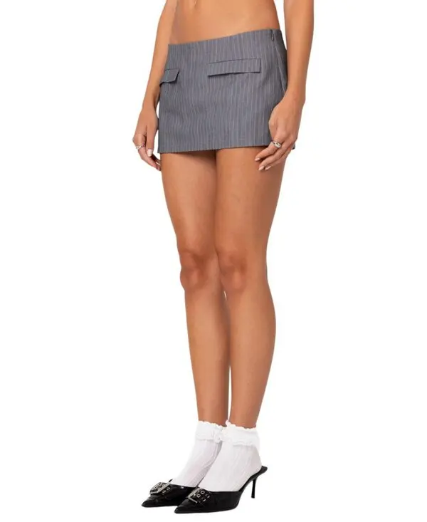 EDIKTED Magnolia Pinstripe Mini Skort