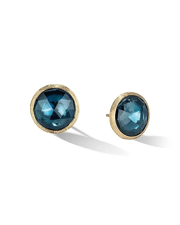 Marco Bicego Jaipur London Topaz Stud Earrings - Blue