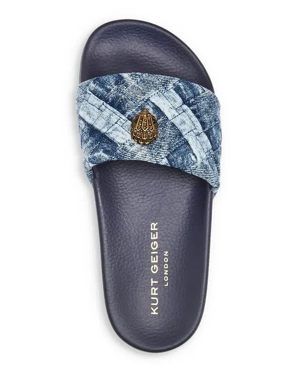 Kurt Geiger Meena Eagle Quilted Slide Sandals