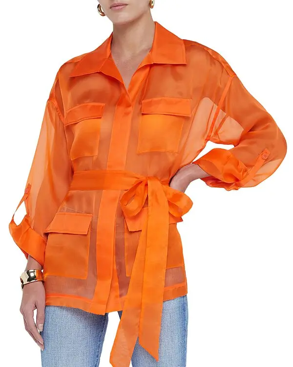 L'Agence Colson Silk Safari Jacket