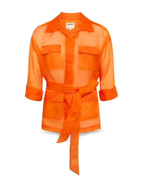 L'Agence Colson Silk Safari Jacket