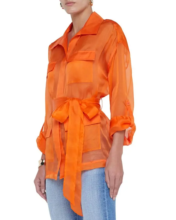 L'Agence Colson Silk Safari Jacket