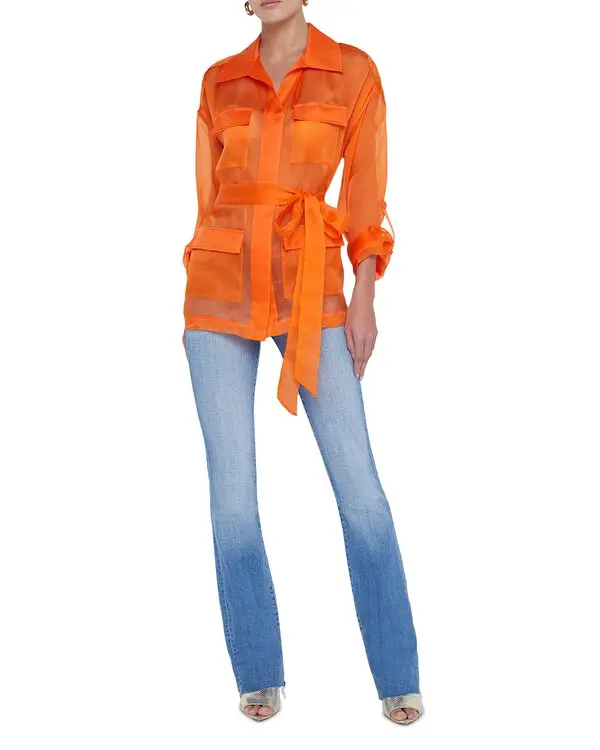 L'Agence Colson Silk Safari Jacket