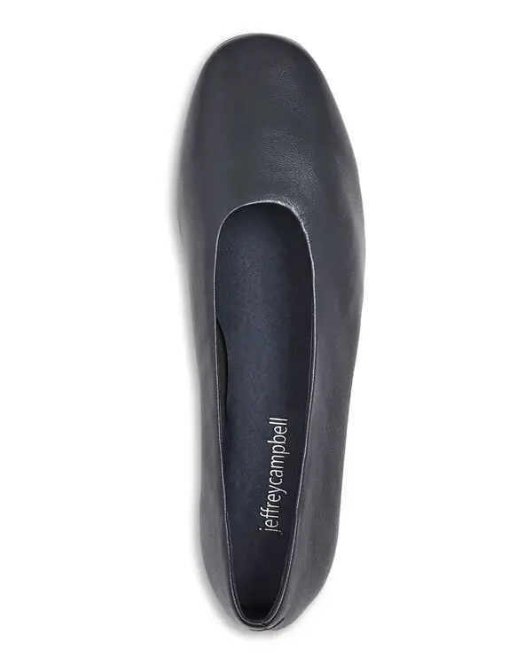 Jeffrey Campbell Trustee Round Toe Flats - Navy