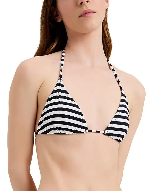 Solid & Striped The Iris Bikini Top - Blackout X Marshmallow