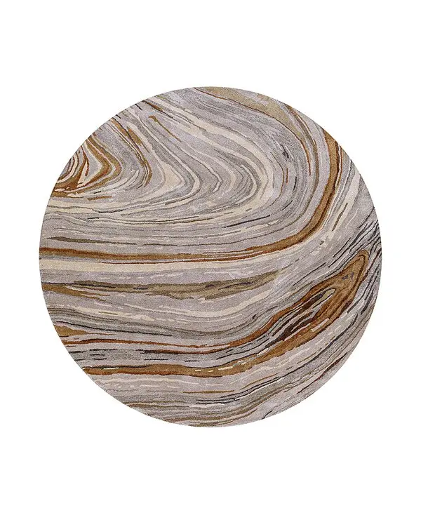 SURYA Kavita 23252 Round Area Rug, 6' X 6 - Charcoal