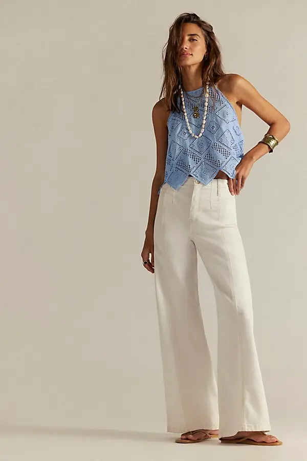 Free People We The Free Libre Wide-leg Jeans - Island Lights