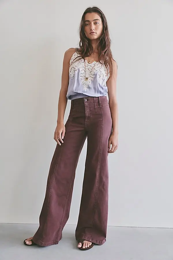 Free People We The Free Libre Wide-leg Jeans - Rum Running