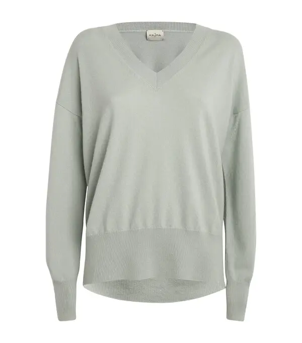 Le Kasha Organic Cashmere V-neck Sweater