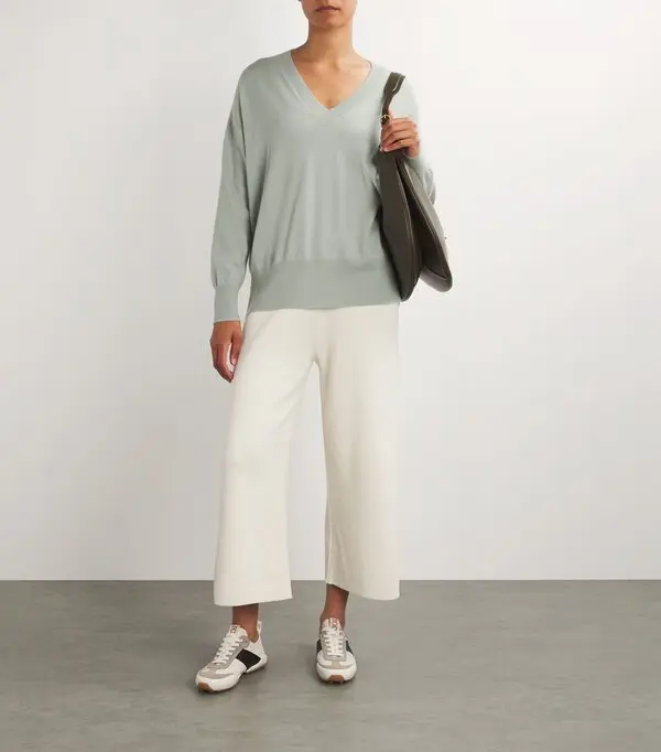 Le Kasha Organic Cashmere V-neck Sweater