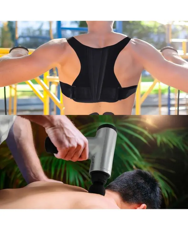 PURSONIC Adjustable Posture Corrector & Professional Massage Gun