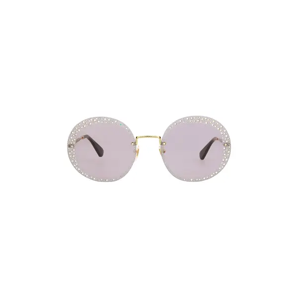 Gucci Round Frame Sunglasses - Purple