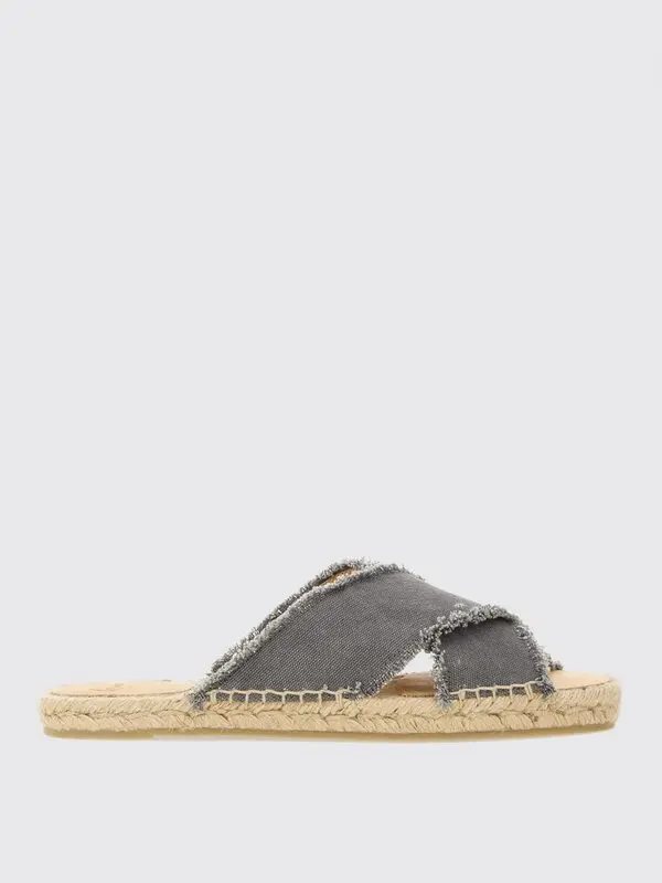 CastaÑer Woven Heeled Espadrille Sandals - Grey