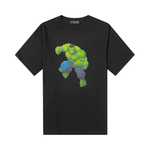 Balenciaga Incredible Hulk Medium Fit Tee - Black