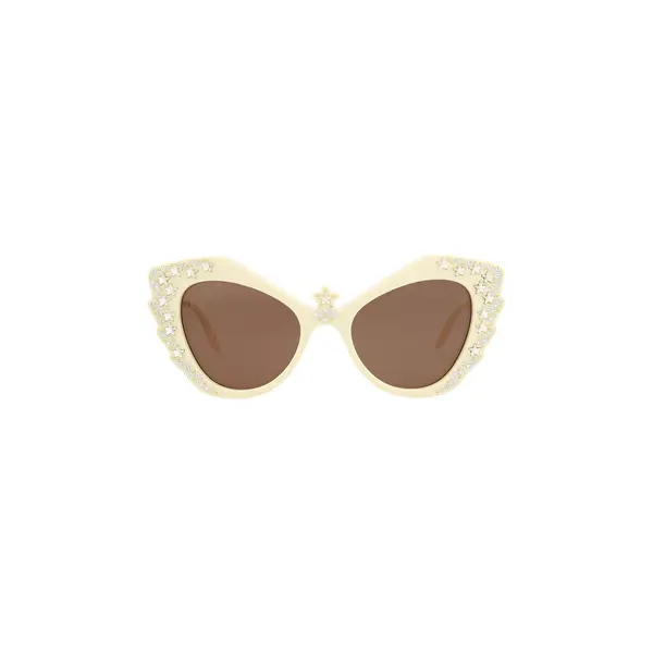 Gucci Cat Eye Frame Sunglasses - Cream