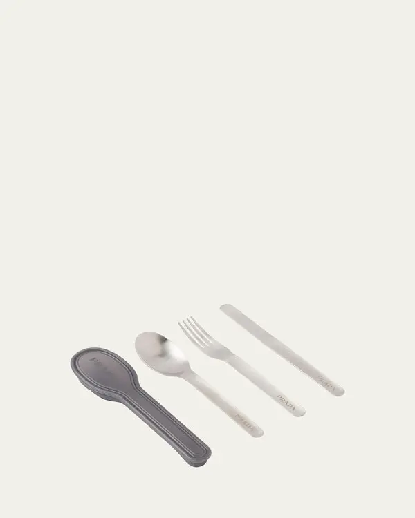 Prada X Black %2b Blum Stainless Steel Travel Utensils - Acciaio