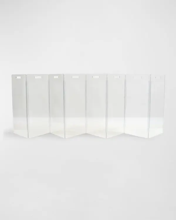 HIDDIN Freestanding Pet Gate Zig Zag, 8-panel - Clear