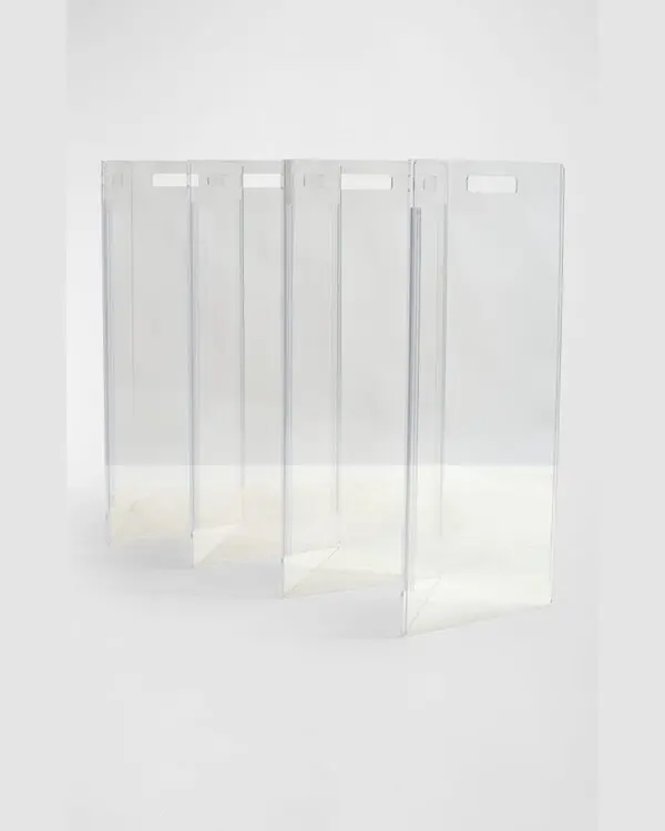 HIDDIN Freestanding Pet Gate Zig Zag, 8-panel - Clear