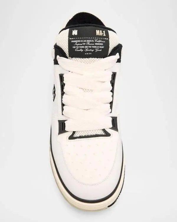 Amiri Ma-1 Leather & Mesh Low-top Sneakers - Black