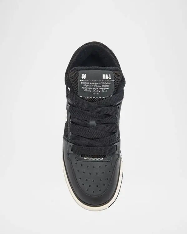 Amiri Ma-1 Leather & Mesh Low-top Sneakers - Black