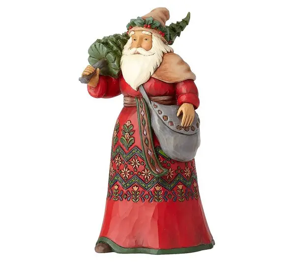 JIM SHORE Heartwood Creek Swedish Santa Figurin E - One-color