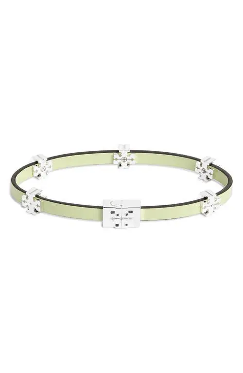 Tory Burch Icon Bio Bracelet - Light Silver / Fresh Pear