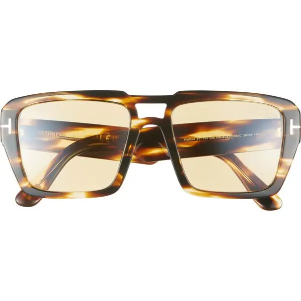 TOM FORD Redford Navigator Sunglasses - Shiny Honey / Amber