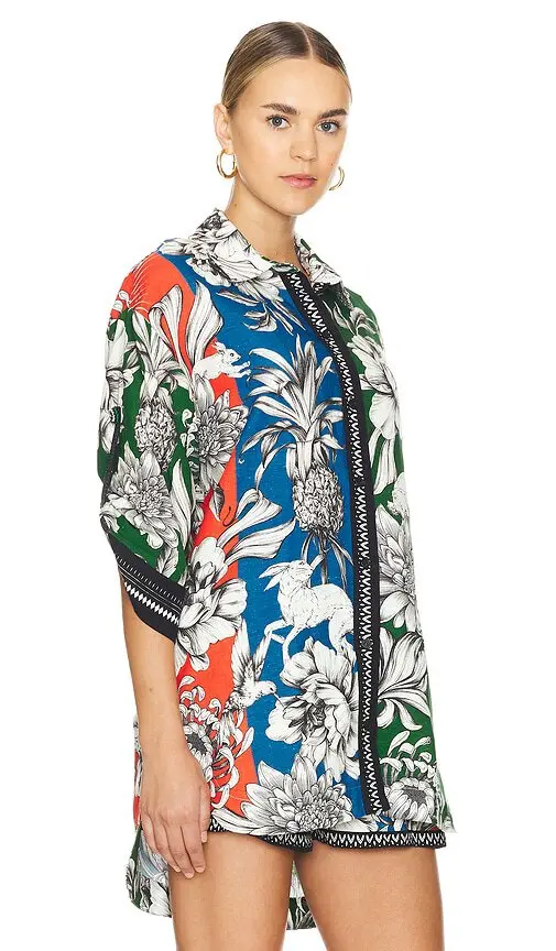 Agua Bendita Chrissy Printed Button-up Top