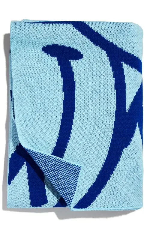 Baublebar On Repeat Initial Throw Blanket