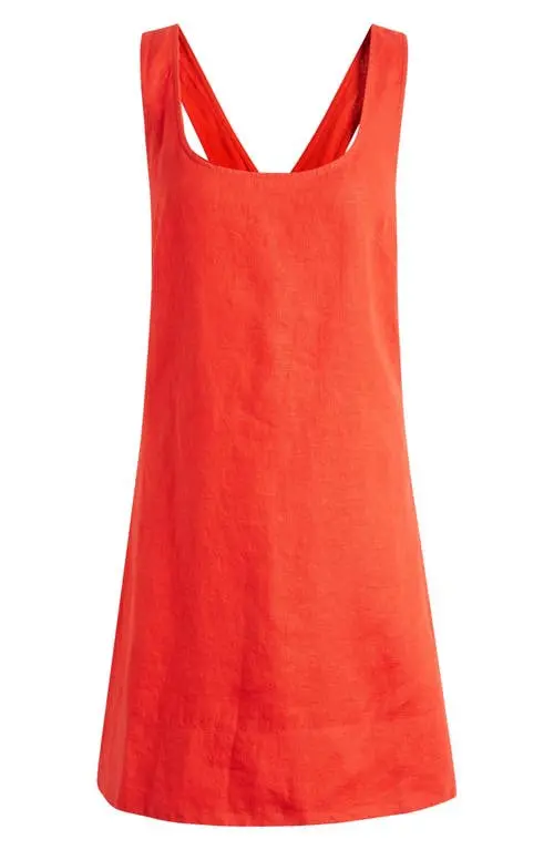 navy blue dress for baby girl Cross Back Linen Dress Paula main image 1