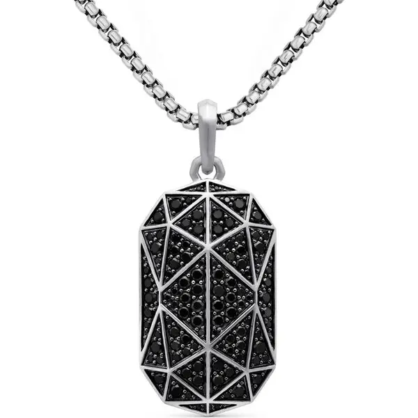 David Yurman Torqued Faceted Amulet - Sterling Silver