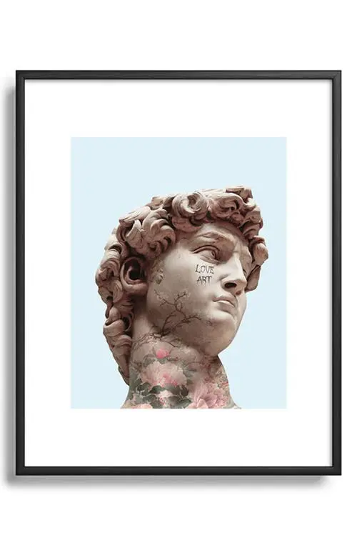 DENY DESIGNS David Loves Art Framed Art Print - Blue