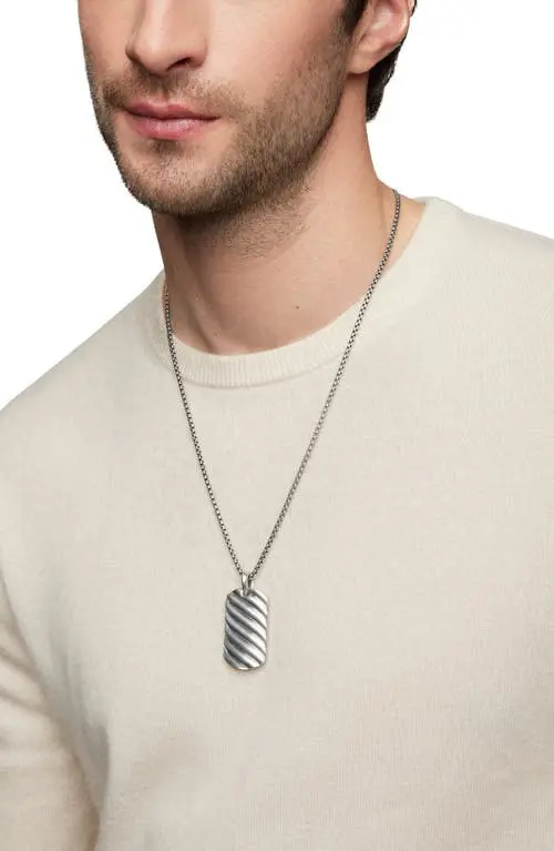 David Yurman Sculpted Cable Tag Pendant